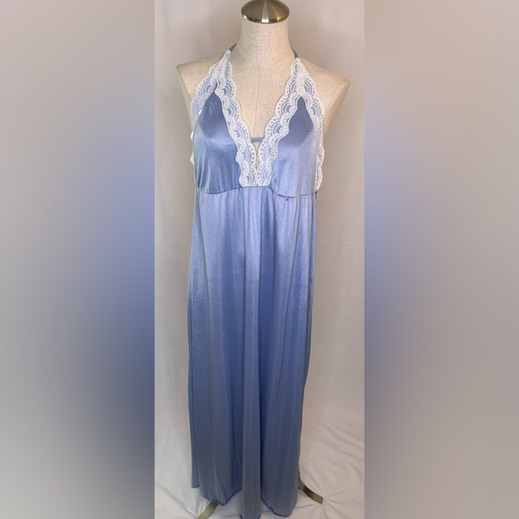 Vintage | Intimates & Sleepwear | Vintage Full Sweep Nightgown Blue ...